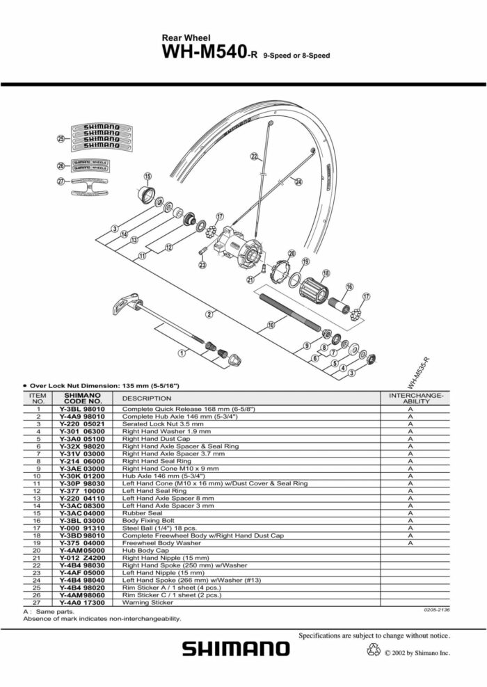 NIPLE SHIMANO WH-M540 RIGHT HAND 15MM - Pro bike